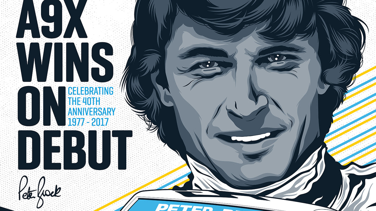 1977 Peter Brock A9X Wins On Debut Illustrated Print – Tristan Groves ...