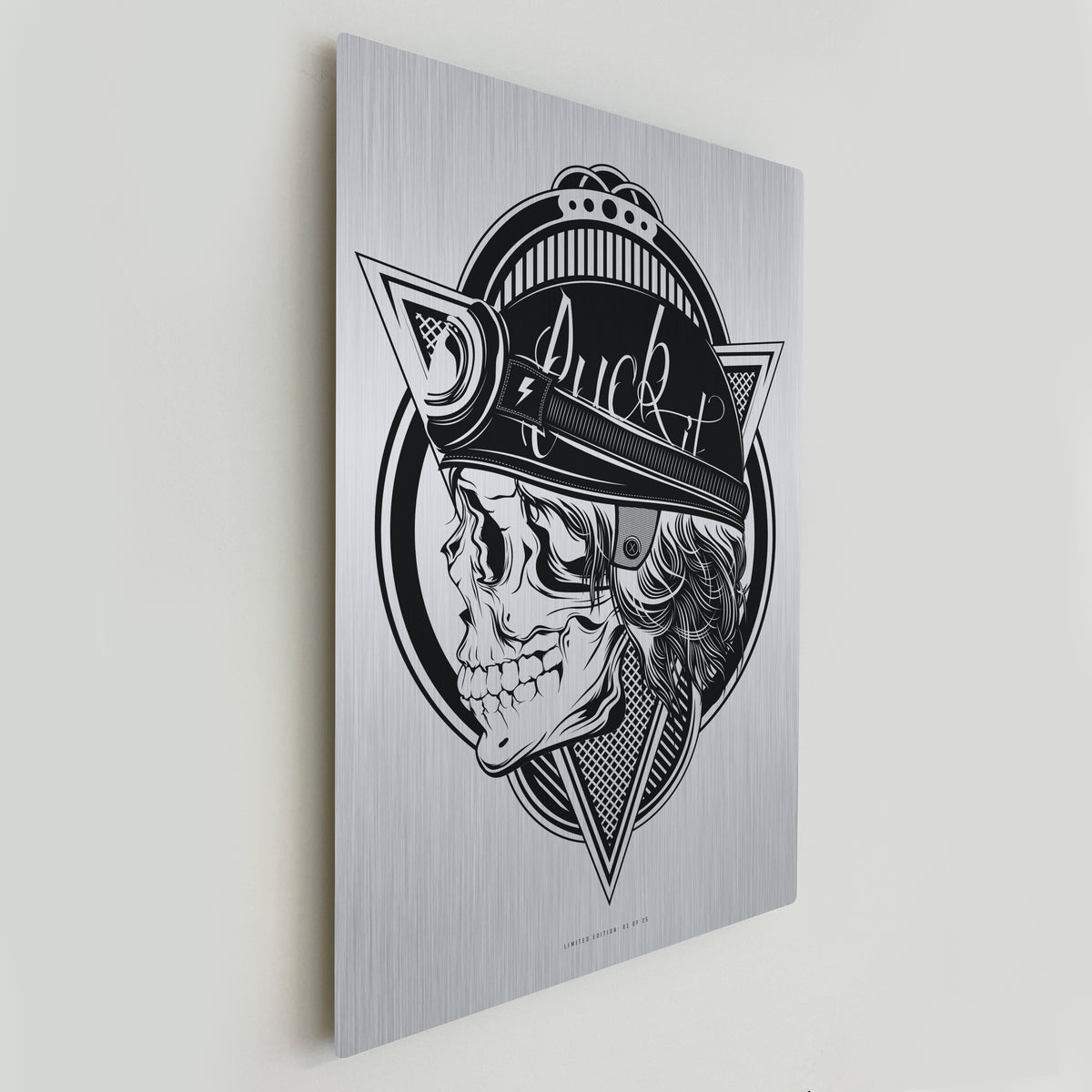 Reckless Intentions Brushed Aluminium Floating Metal Wall Panel ...